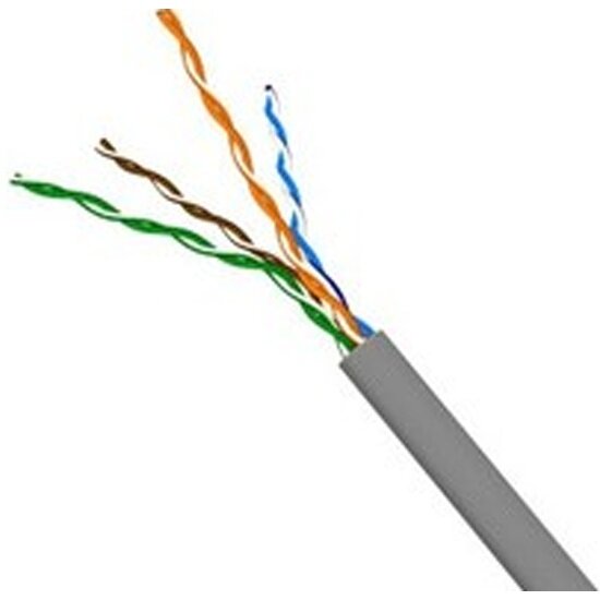 Кабель телефонный плоский Twt , 4 жилы, 28 AWG, бухта 100 метров, серый (-TEL4/100-GY)
