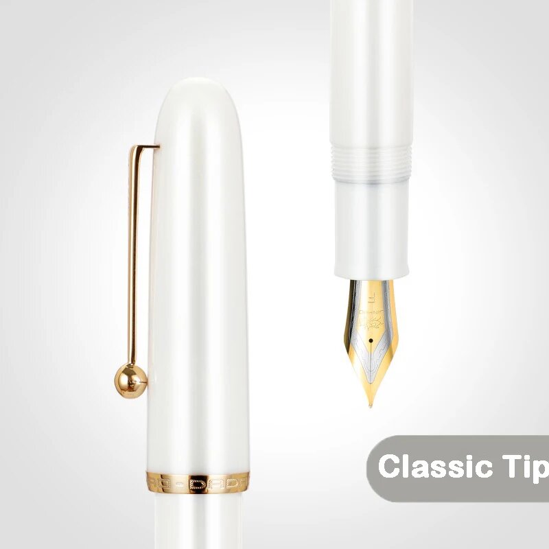 Перьевая ручка Jinhao 9016 прозрачная EF/F/M F(Approx 0.5mm), Porcelain White