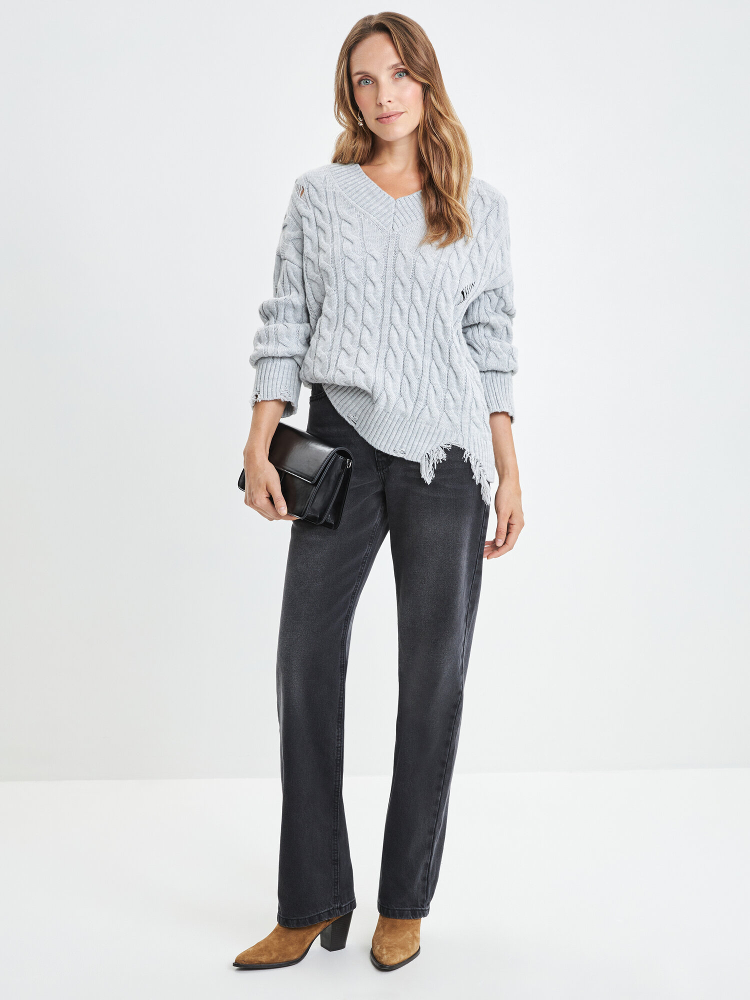 Джинсы широкие straight 