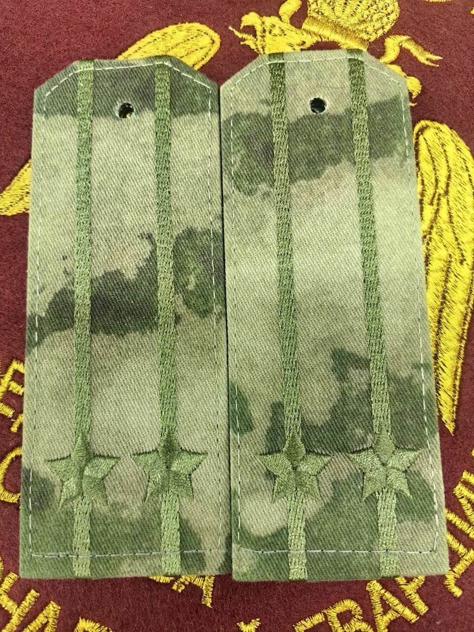 Погоны Росгвардии фсвнг полевые подполковник пластик мох зеленый