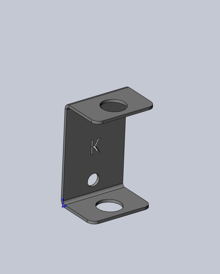 Кронштейн ограничителя опоры консольного стеллажа