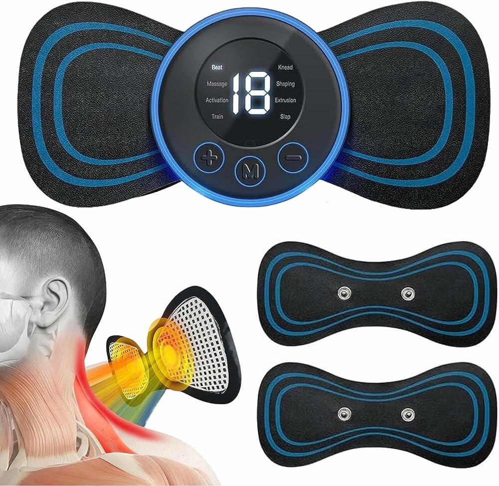 EMS электрический импульсный массажер для шеи с 8 режимами ЖК-дисплея шейный шейный патч для снятия мышечной боли и расслабления