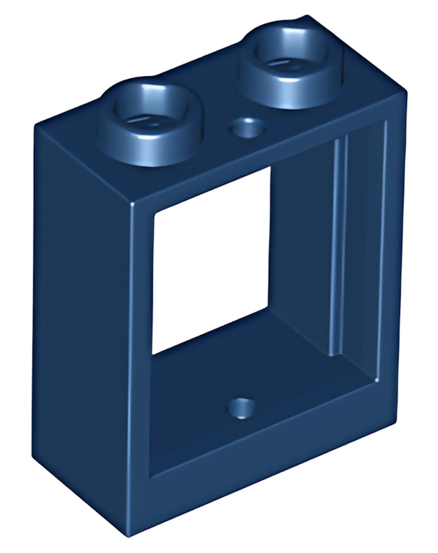 Деталь LEGO Lego Window 1 x 2 x 2 Flat Front 60592 (79128) Dark Blue U