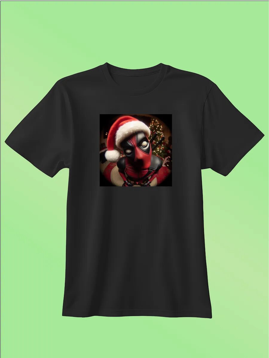 Футболка deadpool санта