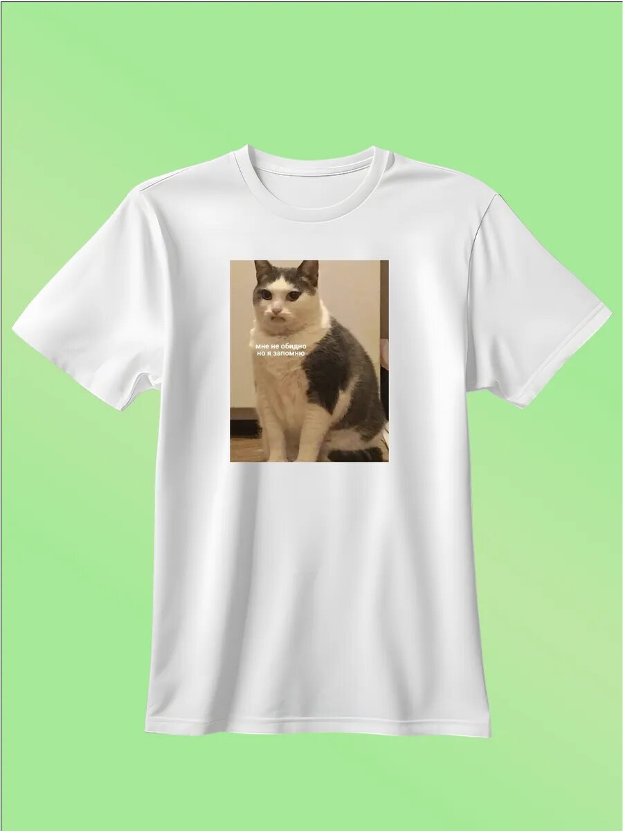 Футболка Zerosell мем кот мне не обидно