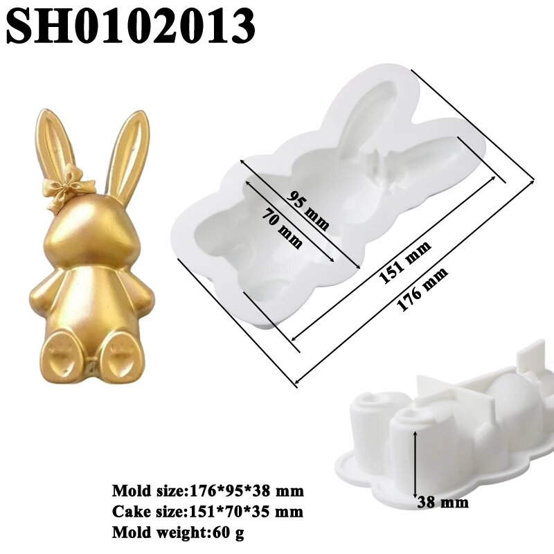 Силиконовая форма для торта "Кролик" SH0102013