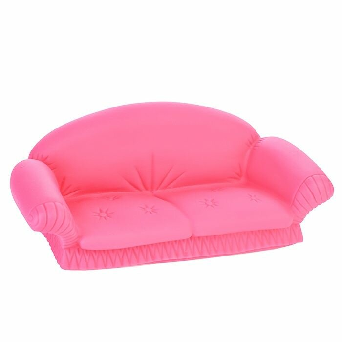 Мебель для кукол Огонек Диван мягкий "Зефир" розовый (С-1625)