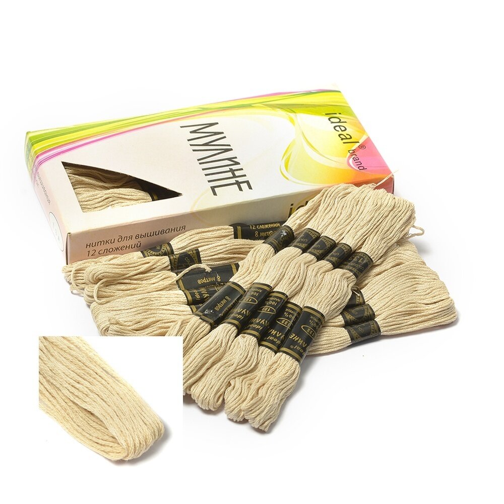 Нитки мулине IDEAL 100% хлопок, 24х8 м, цвет 133 (МУЛ. ТВ. IDEAL.133)