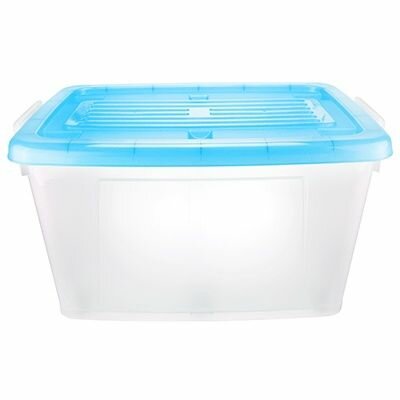 Контейнер для хранения Darel plastic Пластмассовый, 75 л, 68х47х35 см, на колесах, синий
