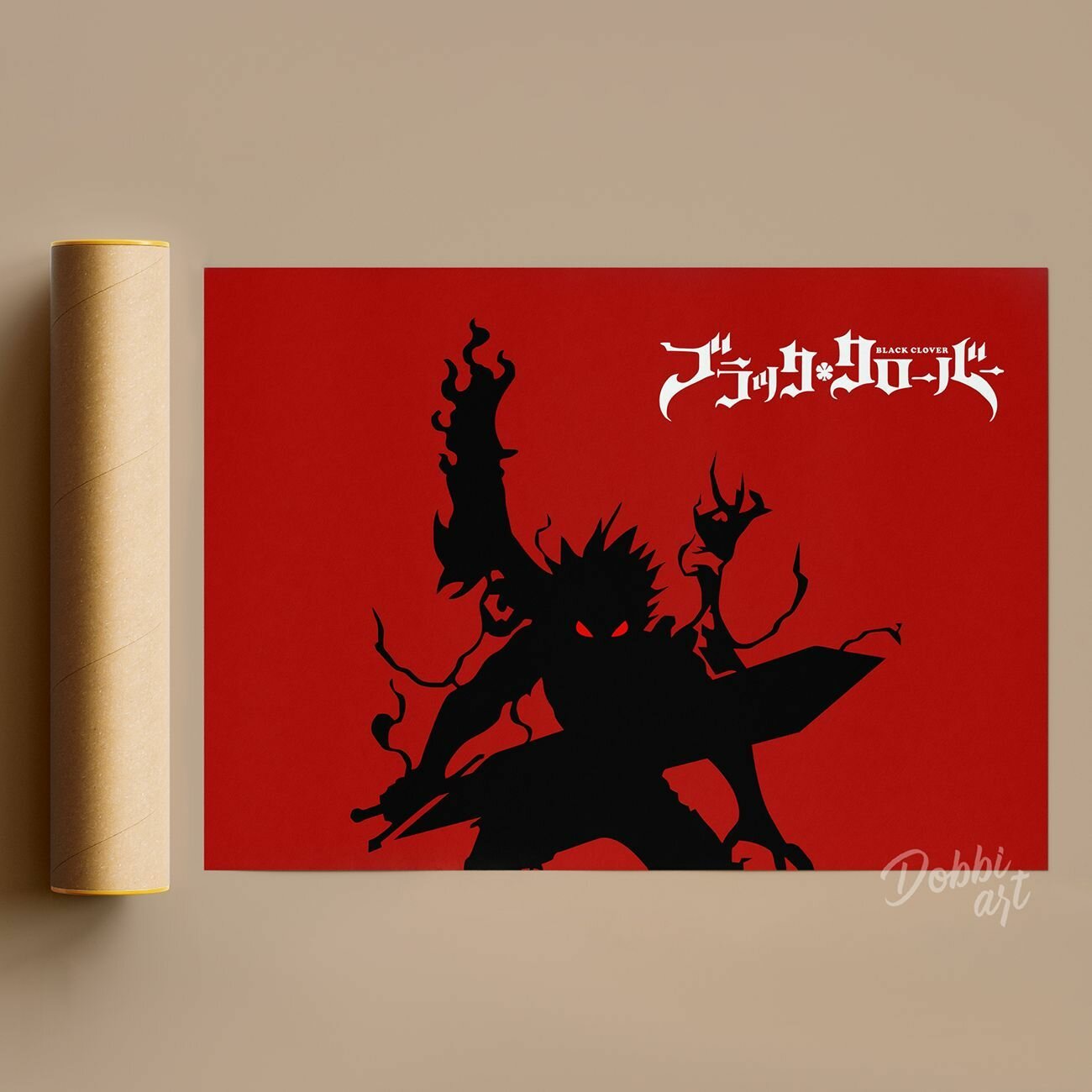 Постер Черный клевер 40х50 см без рамы/ Аниме Манга black clover Аста/ Плакат по Аниме, для интерьера, в подарок