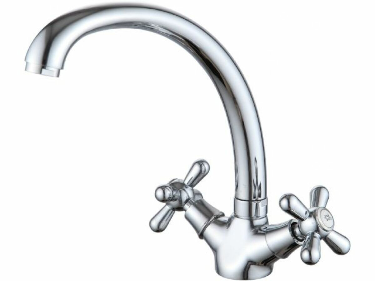 Смеситель для кухни ECONOCE серия 340 вентильный с поворотным изливом (EC0347)