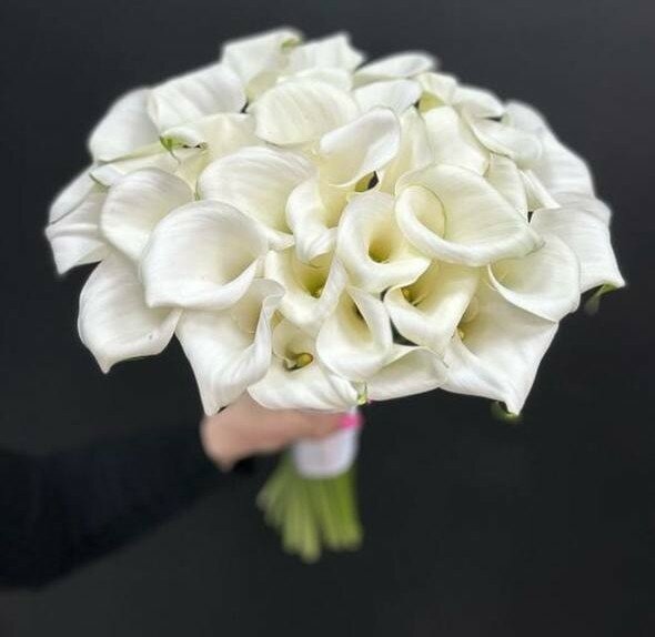 Экстравагантные цветы белые каллы 39 шт