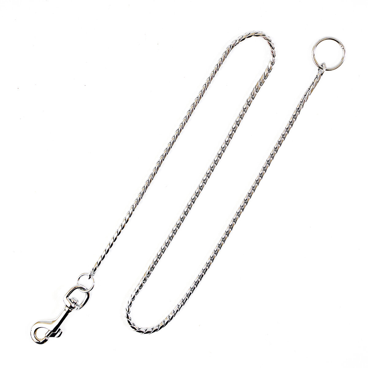 Поводок-цепочка-кобра без ручки для собак, ZooOne, хром 2мм*70см, BP-S-70 X