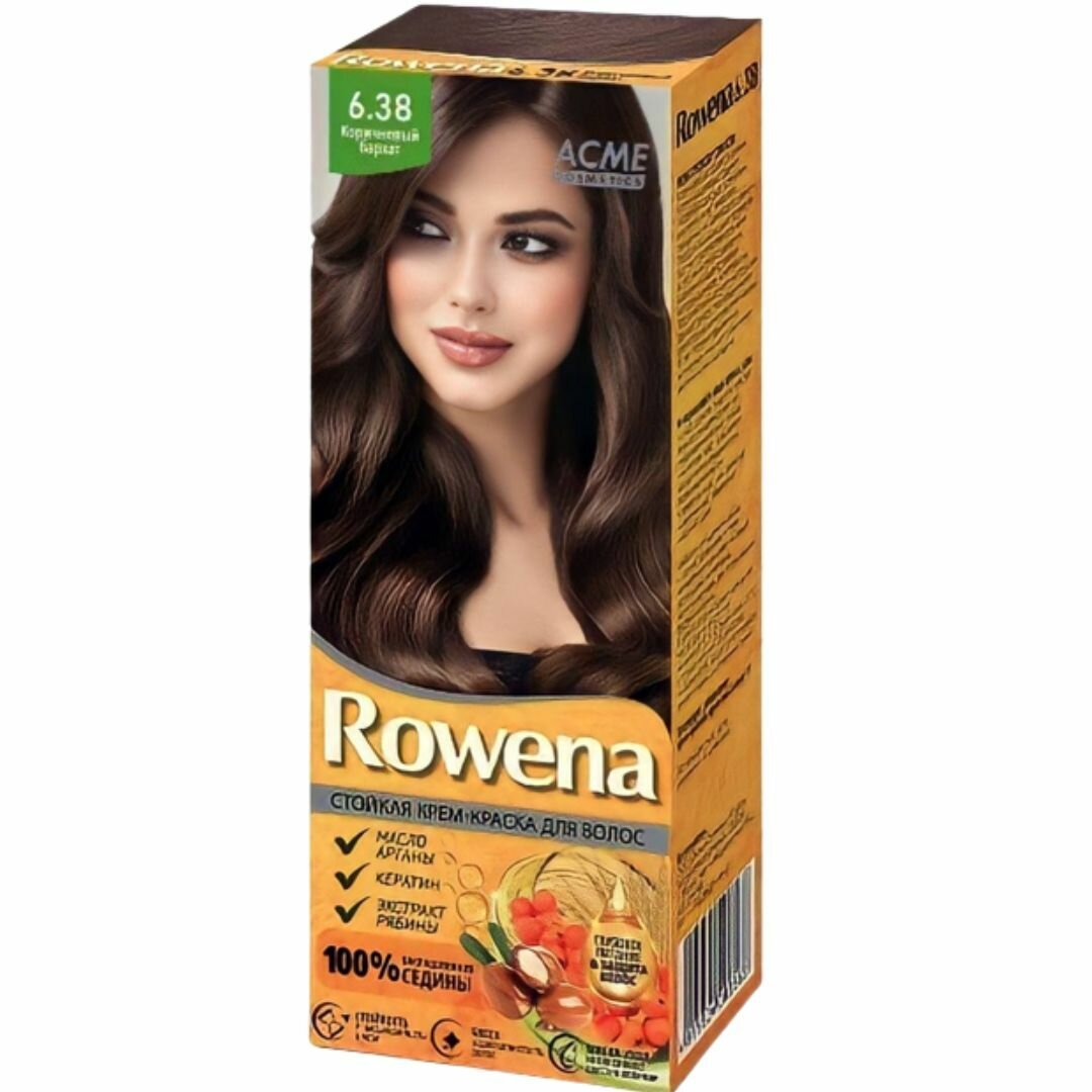 ACME Color Краска для волос ROWENA Стойкая тон 6.38 коричневый бархат