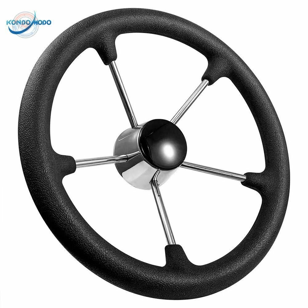 Штурвал для лодки и катера черный полиуретан устойчивый к коррозии стандартный конический вал 3/4 дюйма удобное управление навигация