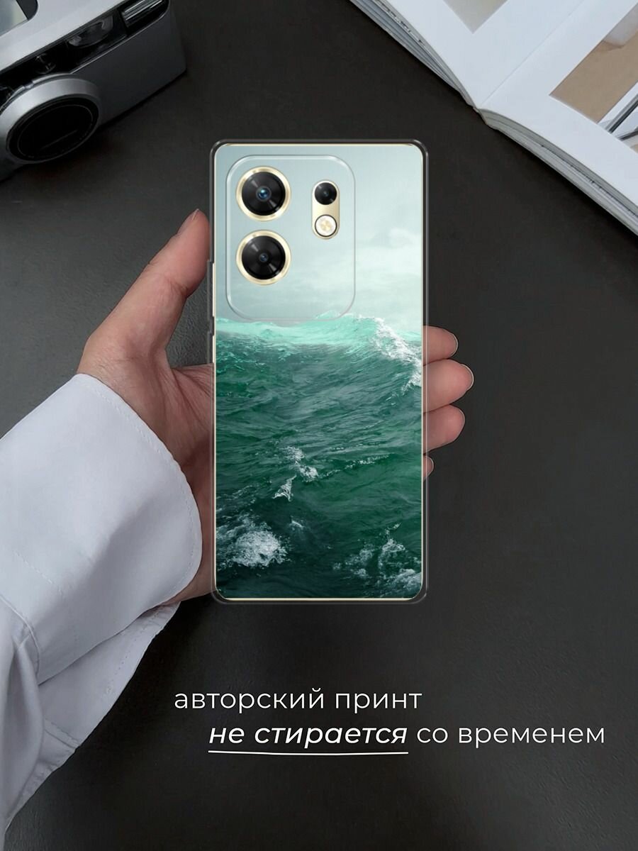 Чехол на Infinix Zero 30 4G / Инфиникс Зеро 30 4G с принтом "Волны 12" — фото 1