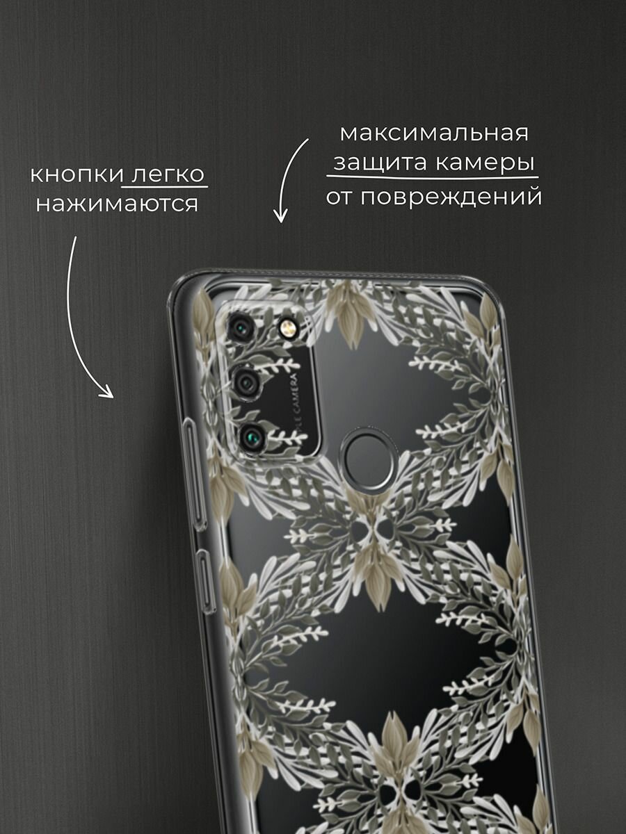 Чехол на Honor 9A / Хонор 9А с принтом "Калейдоскоп цветов" — фото 1