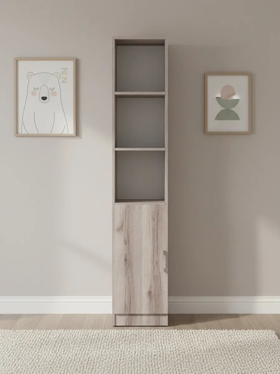 Шкаф пенал FRESTER распашной деревянный с полками для одежды, от производителя