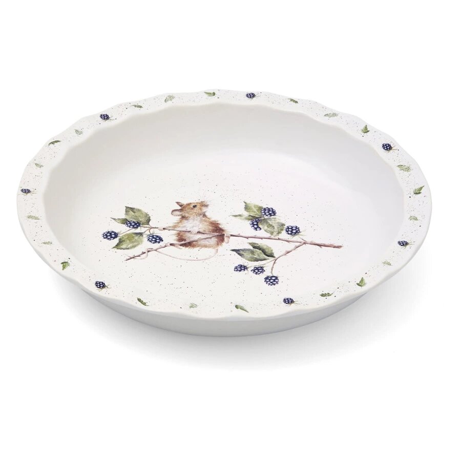 Блюдо для пирога Royal Worcester Забавная фауна Мышка 27 см, керамика
