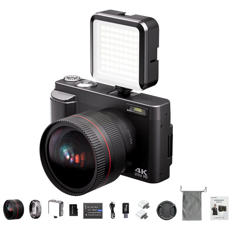 Цифровая камера SONGDIAN DC101L для влога, черная, 64G Internal Memory Card