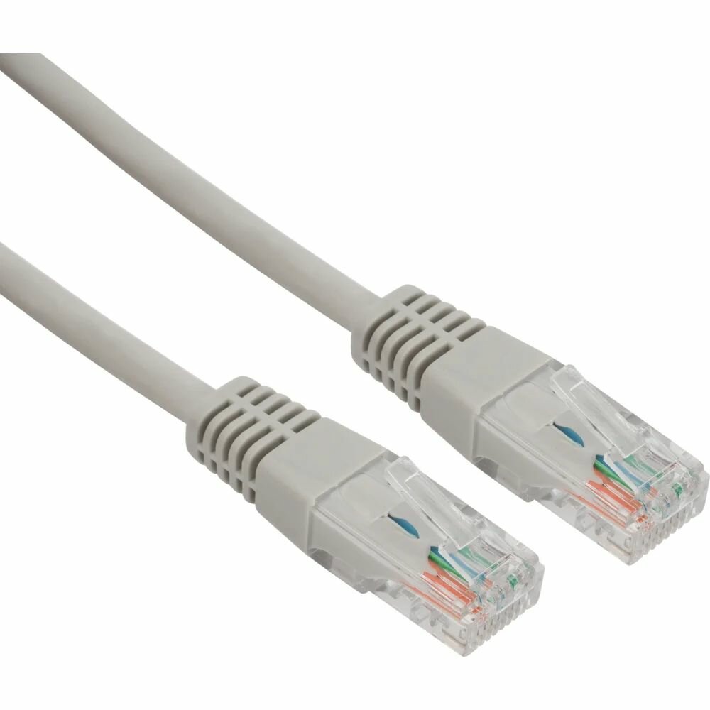 Патч-корд REXANT U/UTP RJ45-RJ45, CAT 5e, LSZH серый, 1 м 18-8002