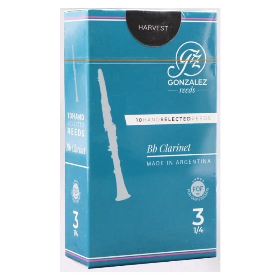Gonzalez FOF синие дудки для кларнета Bb, набор из 10 шт. FOF Clarinet 3.25