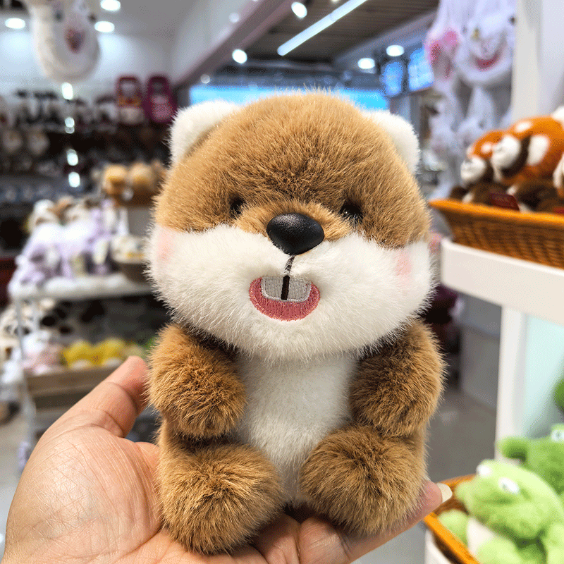 Плюшевая игрушка: кролик, слон, черепаха, милая кукла-капибара – подарок для друзей Коричневая кукла-сурка