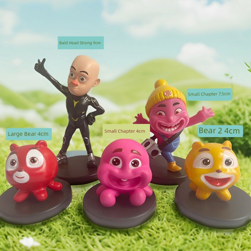 Набор плюшевых игрушек: Медведь, Большой Медведь, Маленький Медведь, Бледный Медведь, Сильный Медведь, Мощный Медведь,