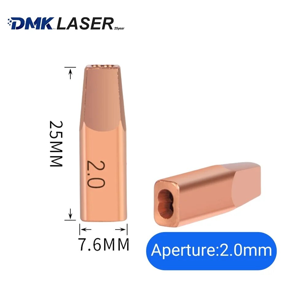 Медные сопла для лазерной сварки 2.0mm, Цвет: guide double