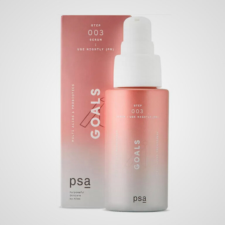 Ночная мультикислотная сыворотка с пробиотиками Goals 30 мл PSA Multi Acids & Probiotics Perfecting Night Serum Сыворотка 30 мл