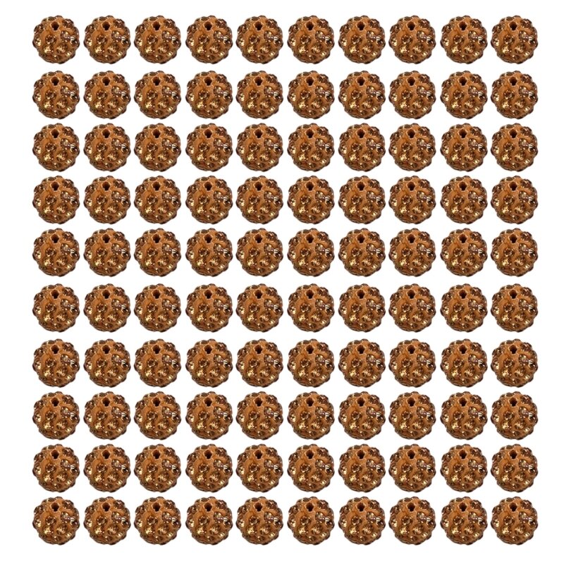 Бусины "Шамбала" из мягкой глины, 100 шт.-светло-кофейный