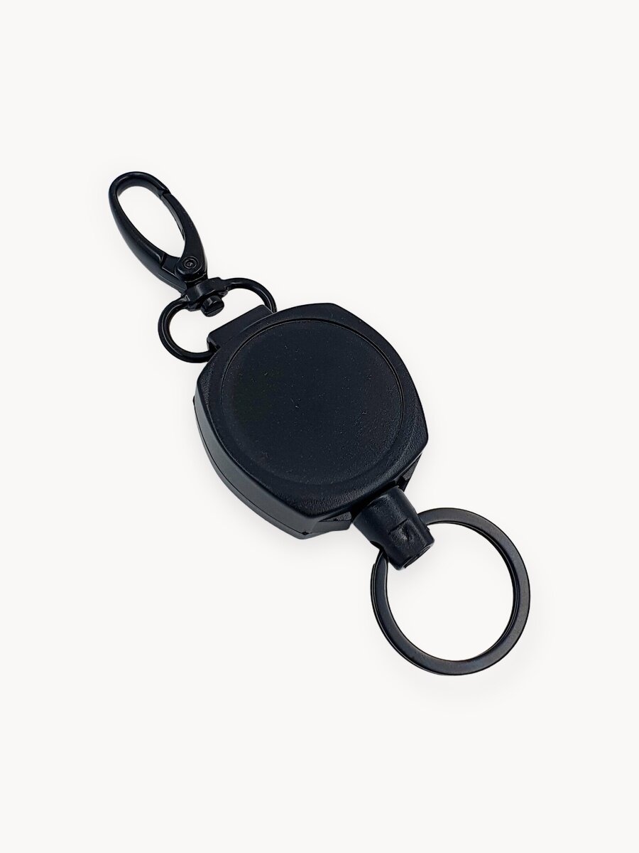 Держатель-рулетка с карабином / ретрактор для бейджа, ключей, пропуска / бейджика, 70 см, 1 шт