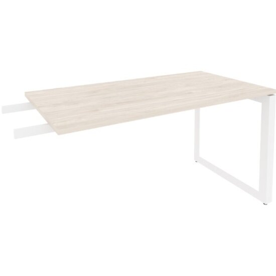 Брифинг-приставка Riva на О-образном м/к O. MO-BR-13 Денвер светлый/Белый металл 1380*720*750 (Onix Direct)