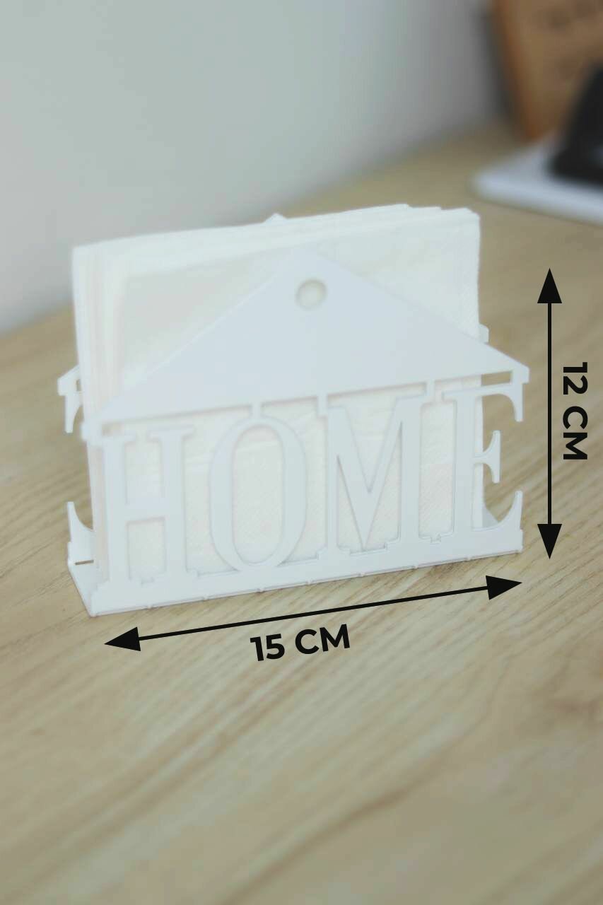 Салфетница металлическая "Home", белый, 15х12 см, Мастерская уюта Зонт