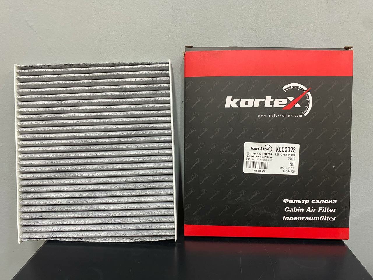 Фильтр салона угольный KC0009S KORTEX