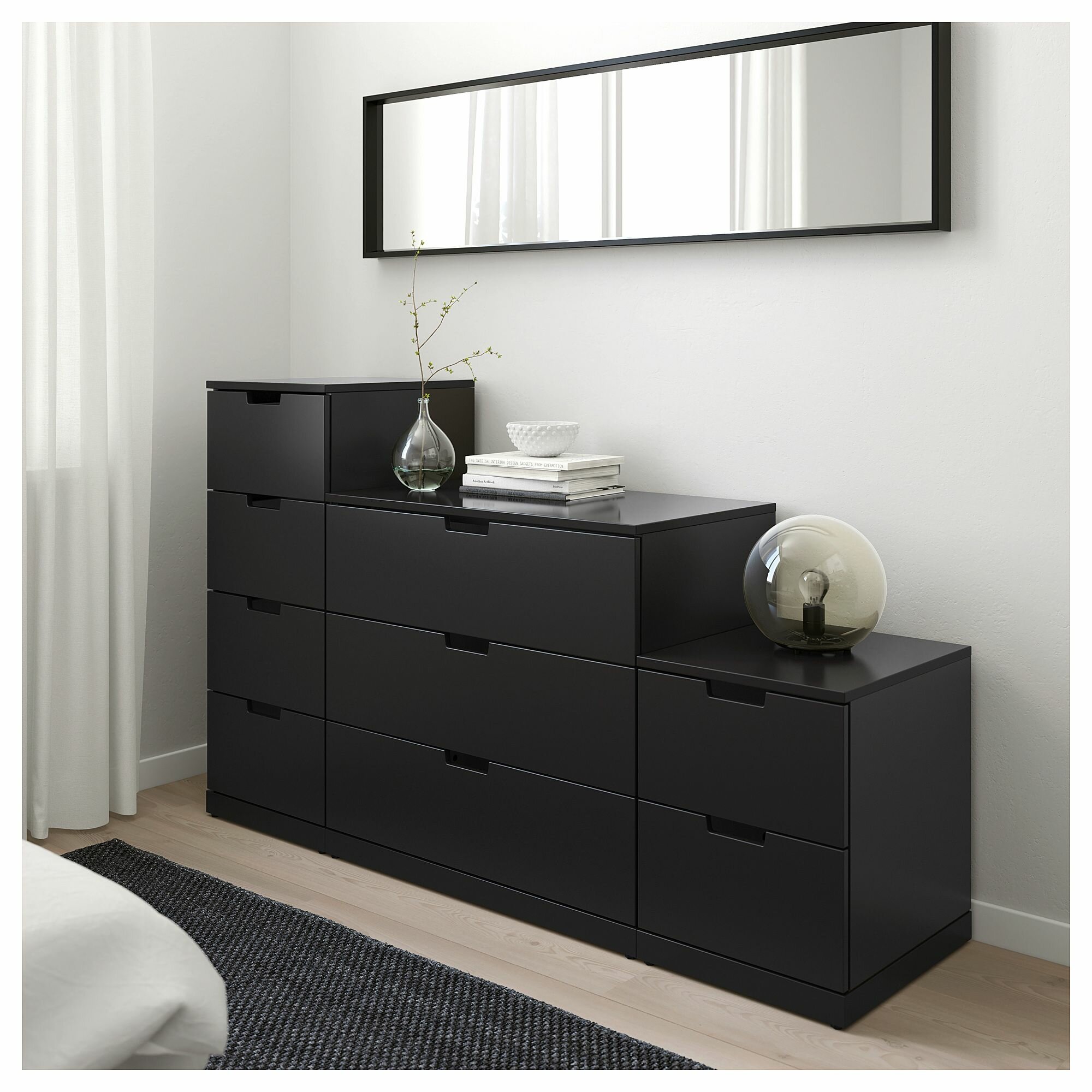 Комод с выдвижными ящиками Мебель на Руси "Генри 10" 120х90х45 Черный