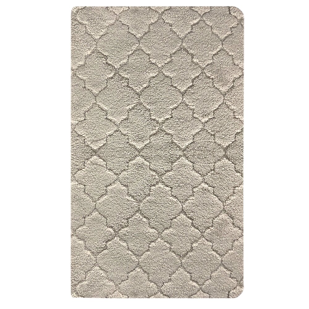 Коврик для ванной BATH PLUS Лана 70х120 см микрофибра серо-бежевый