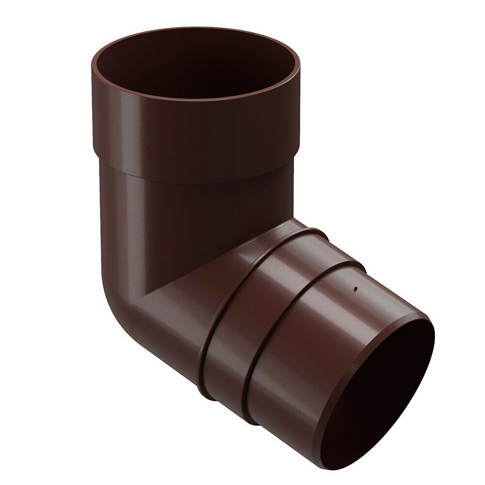 Колено трубы Docke Premium пластиковое d85 мм 72 каштан RAL 8017