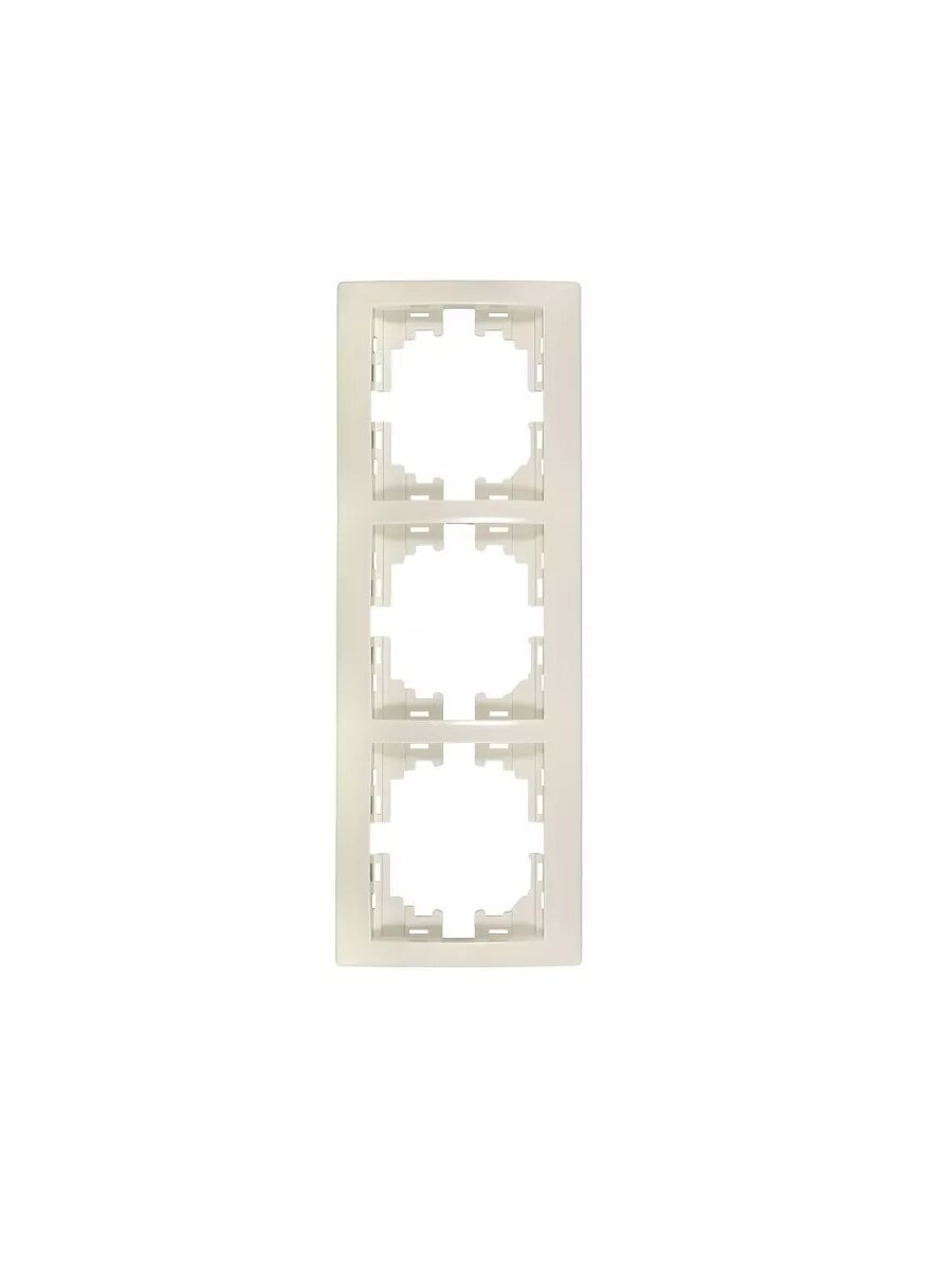 Рамка 3-я вертикальная крем