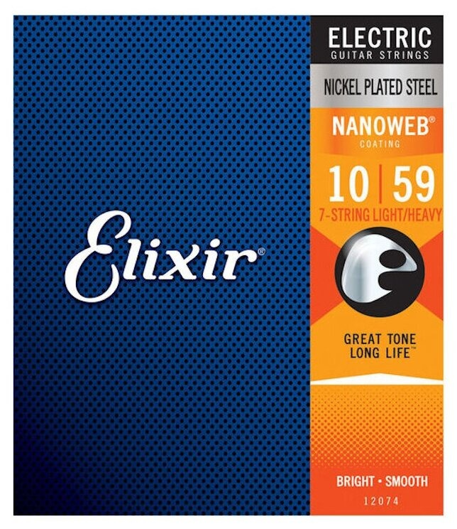 Elixir 12074 Nanoweb Light/Heavy - Струны для электрогитар