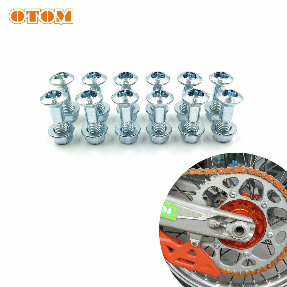 OTOM мотоциклетные 12 шт. звездочки, заглушки, болты, винты, аксессуары для кроссовых мотоциклов, мотокроссов, эндуро, набор гаек для KTM CRF YZF WRF KXF RM