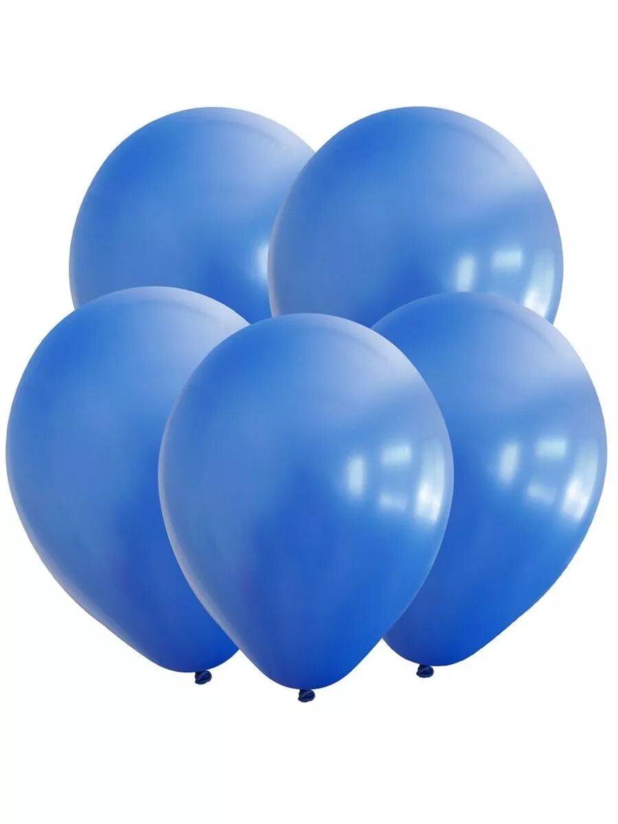Синий, Пастель / Dark Blue, латексный шар (5"/12,5 см ) 100 шт. / Веселуха, Турция