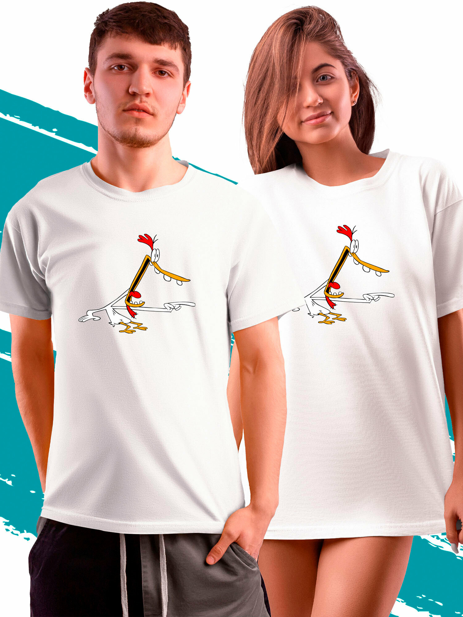 Футболка Корова и петушок Cow and Chicken