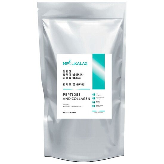 Альгинатная лифтинг-маска для лица Meoli омолаживающая, с пептидами и коллагеном, 900 г