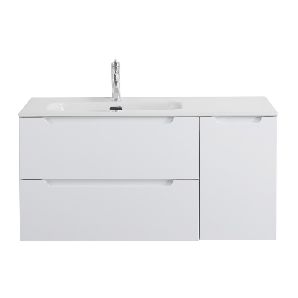 Тумба с раковиной BelBagno Etna 100 ETNA-1000-2C-1A-SO-BL-L Bianco Lucido левая