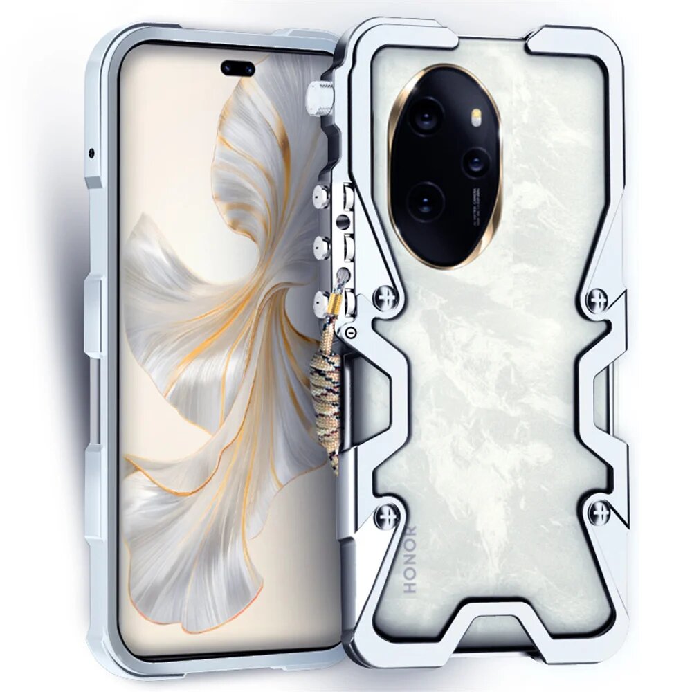 Противоударный металлический бампер для Honor 90 100 Pro 50 60 SE 90 200 Белый, Silver, For Honor 90
