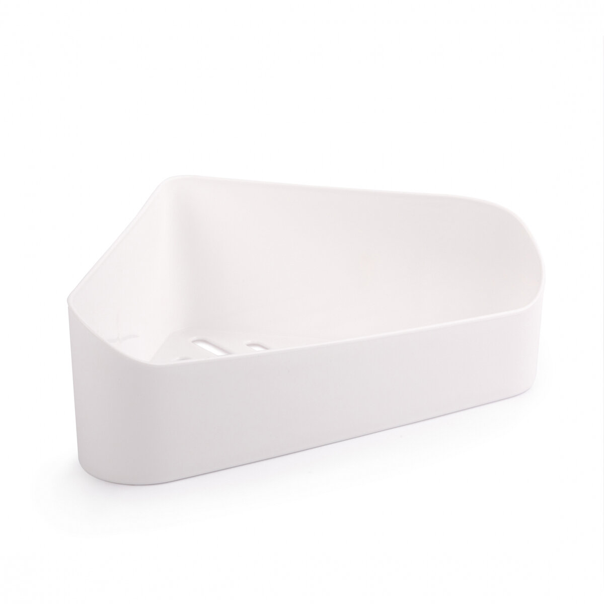 Полка для ванной Альтернатива угловая, на скотче, белая, без сверления