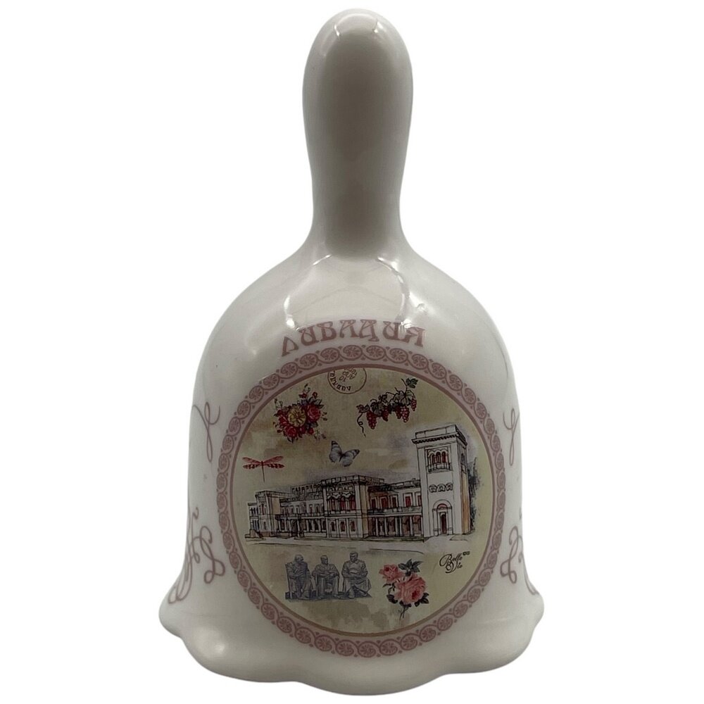 Колокольчик сувенирный "Крым. Алупка. Ливадия", 2015-2020 гг, фарфор, Россия