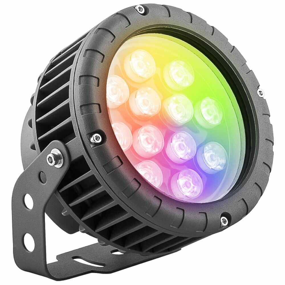 Прожектор светодиодный / Уличный светильник / 12W RGB IP65 Feron LL-883 32142