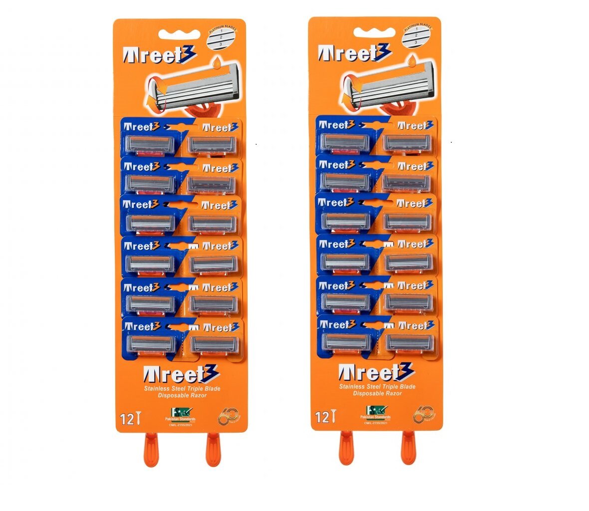 Станки одноразовые для бритья Treet, Razer 3, 12 шт х 2